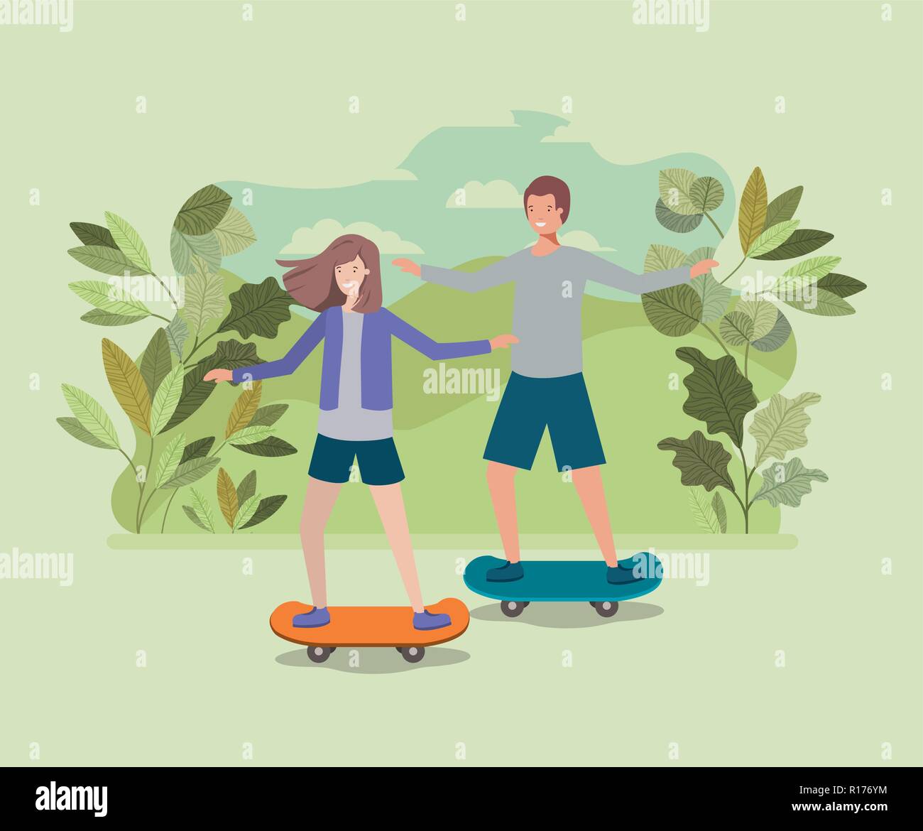 Couple in tourism on Stock Vector Images - Alamy