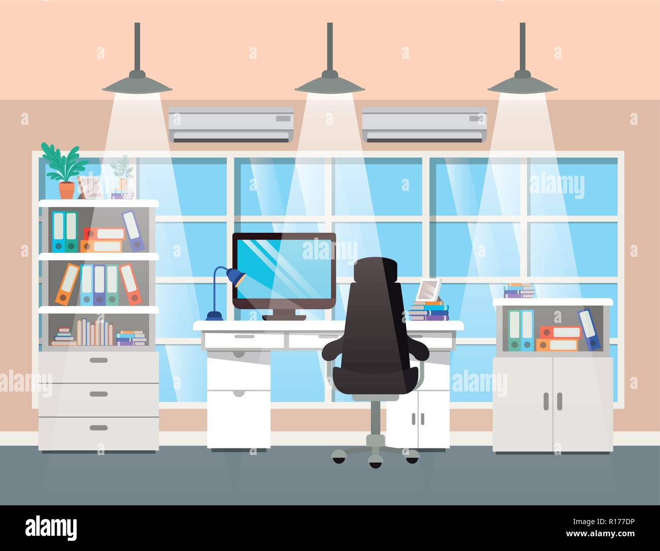 modern office boss scene Stock Vector Image & Art - Alamy