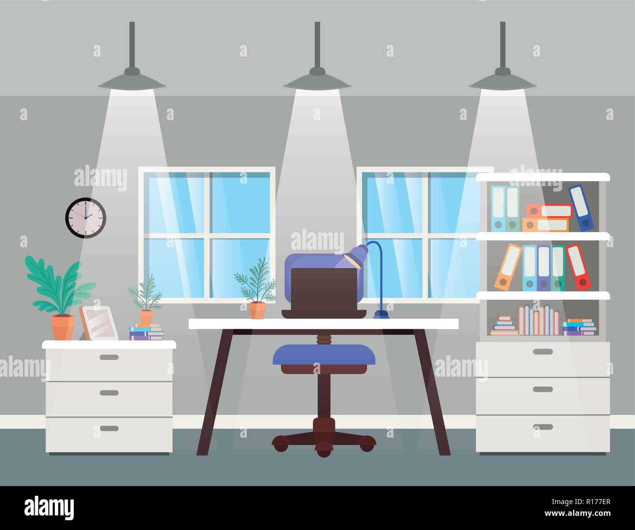 modern office boss scene Stock Vector Image & Art - Alamy