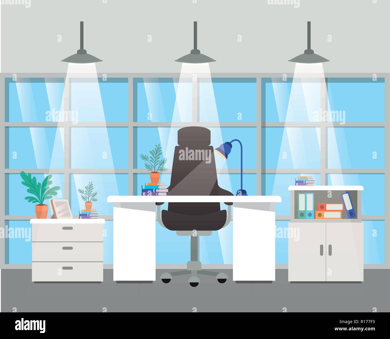 modern office boss scene Stock Vector Image & Art - Alamy