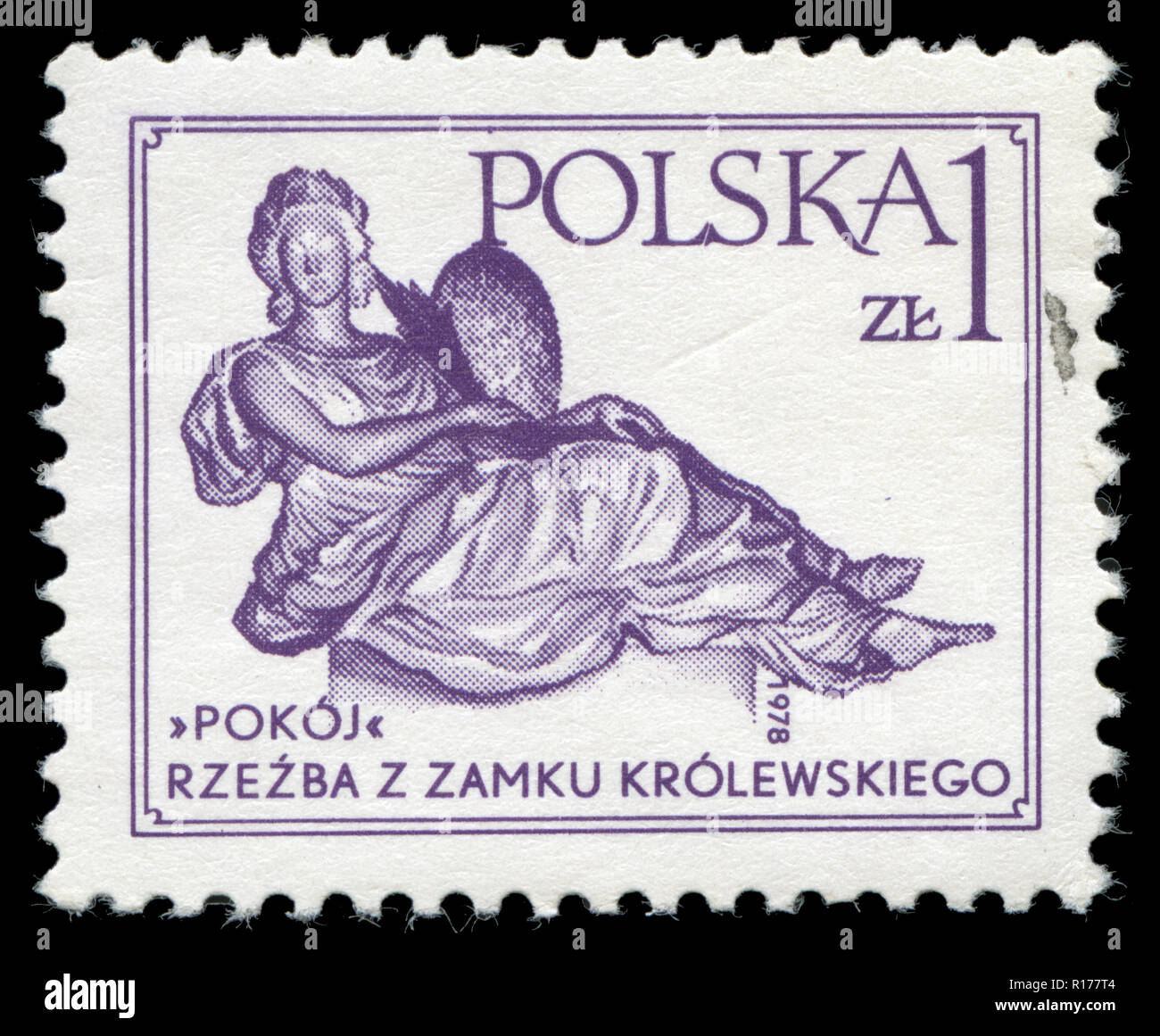 Postage stamp from the Poland in the Art series issued in Stock Photo ...