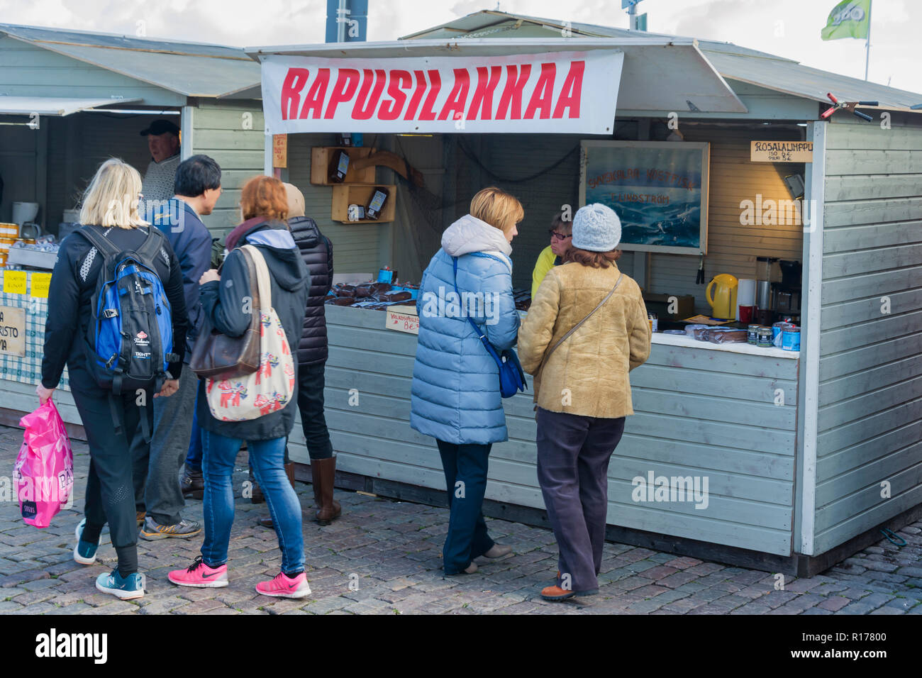 Fish market at Helsinki Market square Stock Photo - Alamy