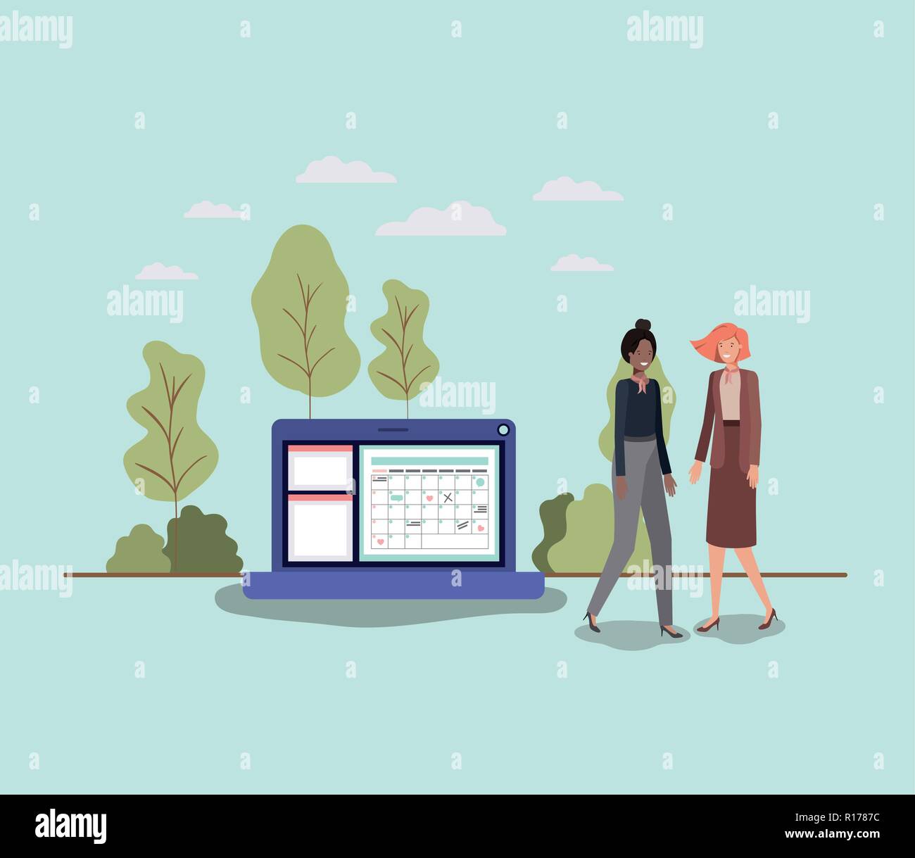 mini people with laptop computer Stock Vector Image & Art - Alamy