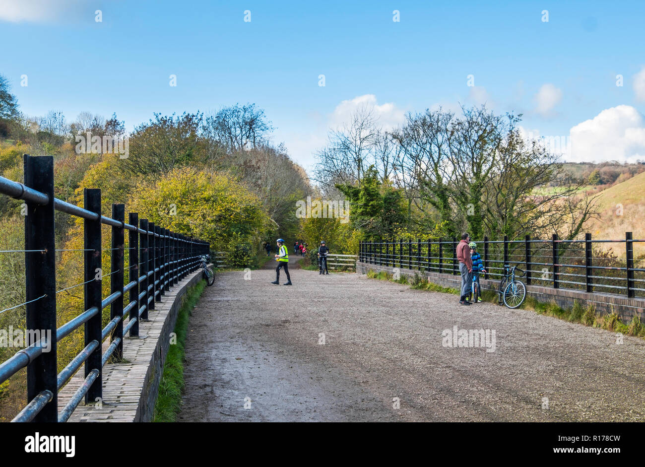 The Headstone Viaduct on the Monsal Trail give a spectacular view over ...