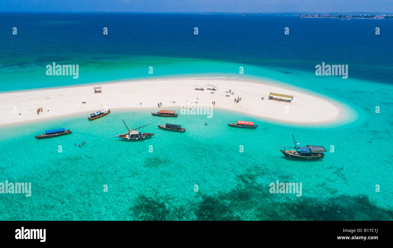 Sand bank near Stone Town. Zanzibar, Tanzania Stock Photo - Alamy