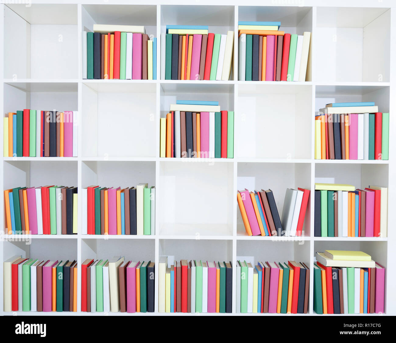 Books on a bookshelf Stock Photo - Alamy