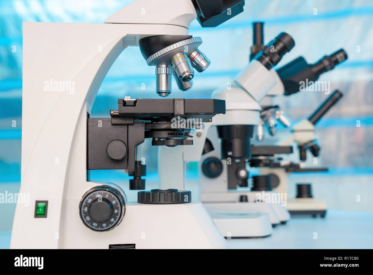 Four microscopes of different designs Stock Photo - Alamy