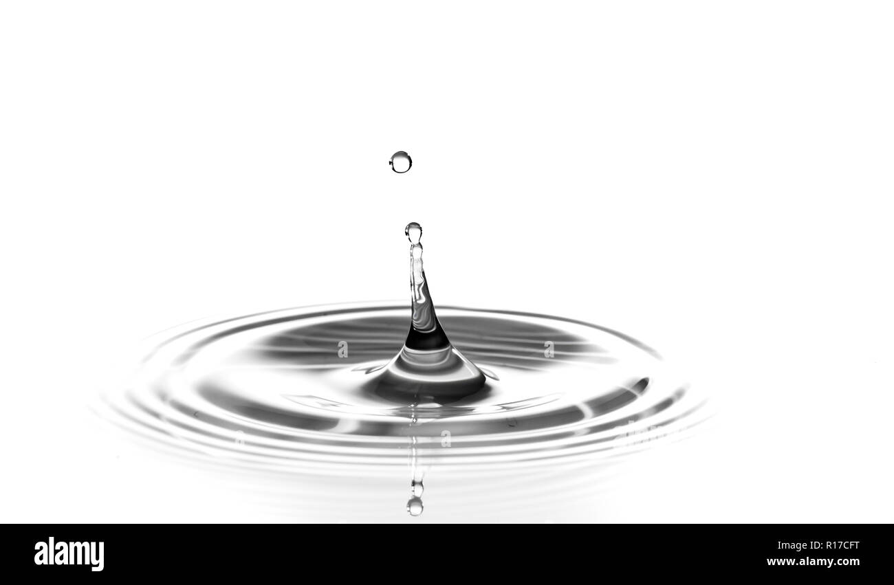 Water drop impact Stock Photo - Alamy