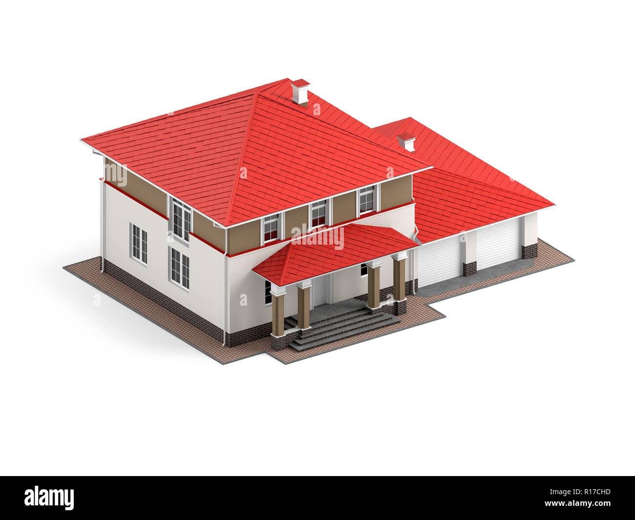 3d Building Red
