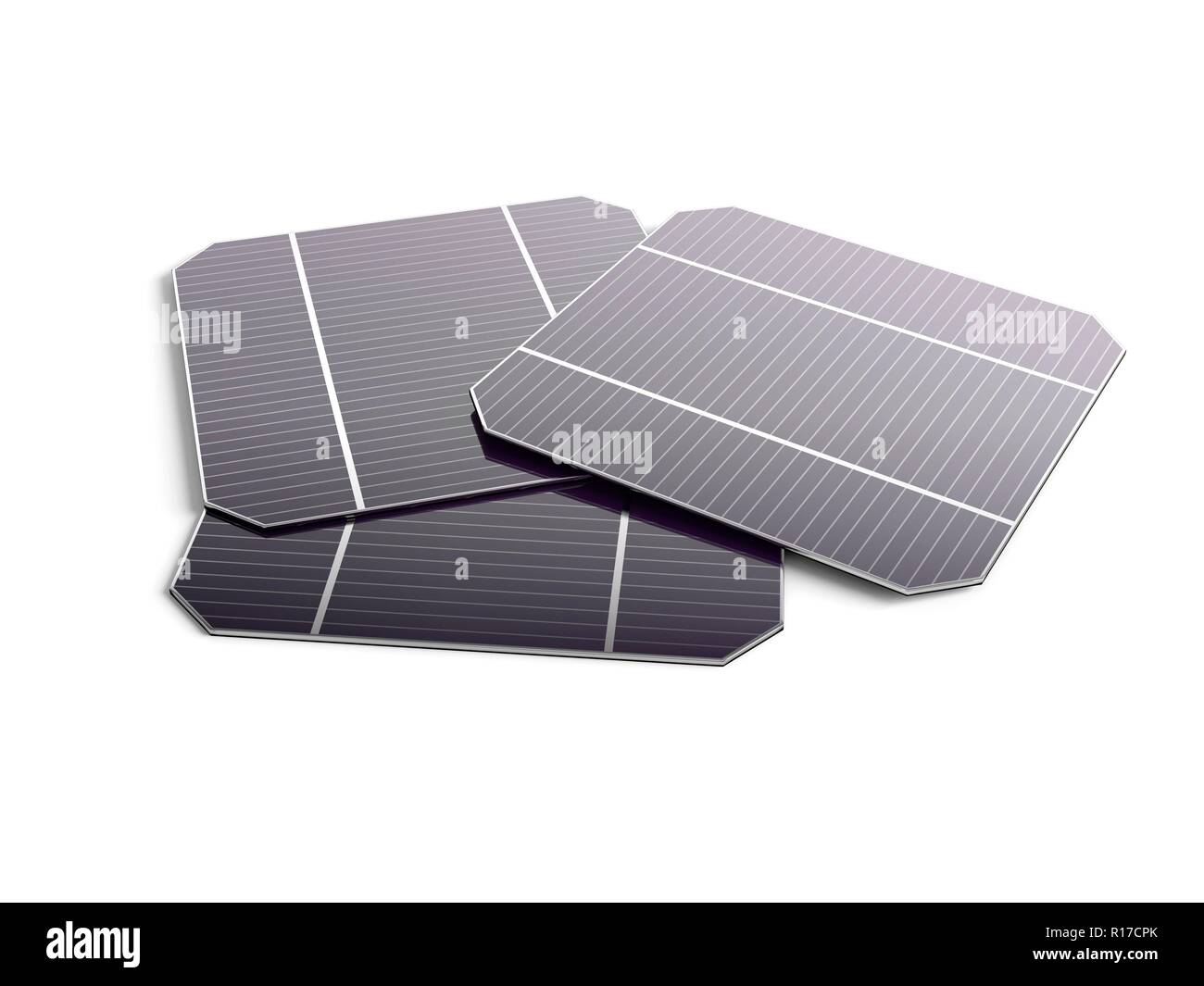 Several Module of the solar panel isolated on white background. 3D ...