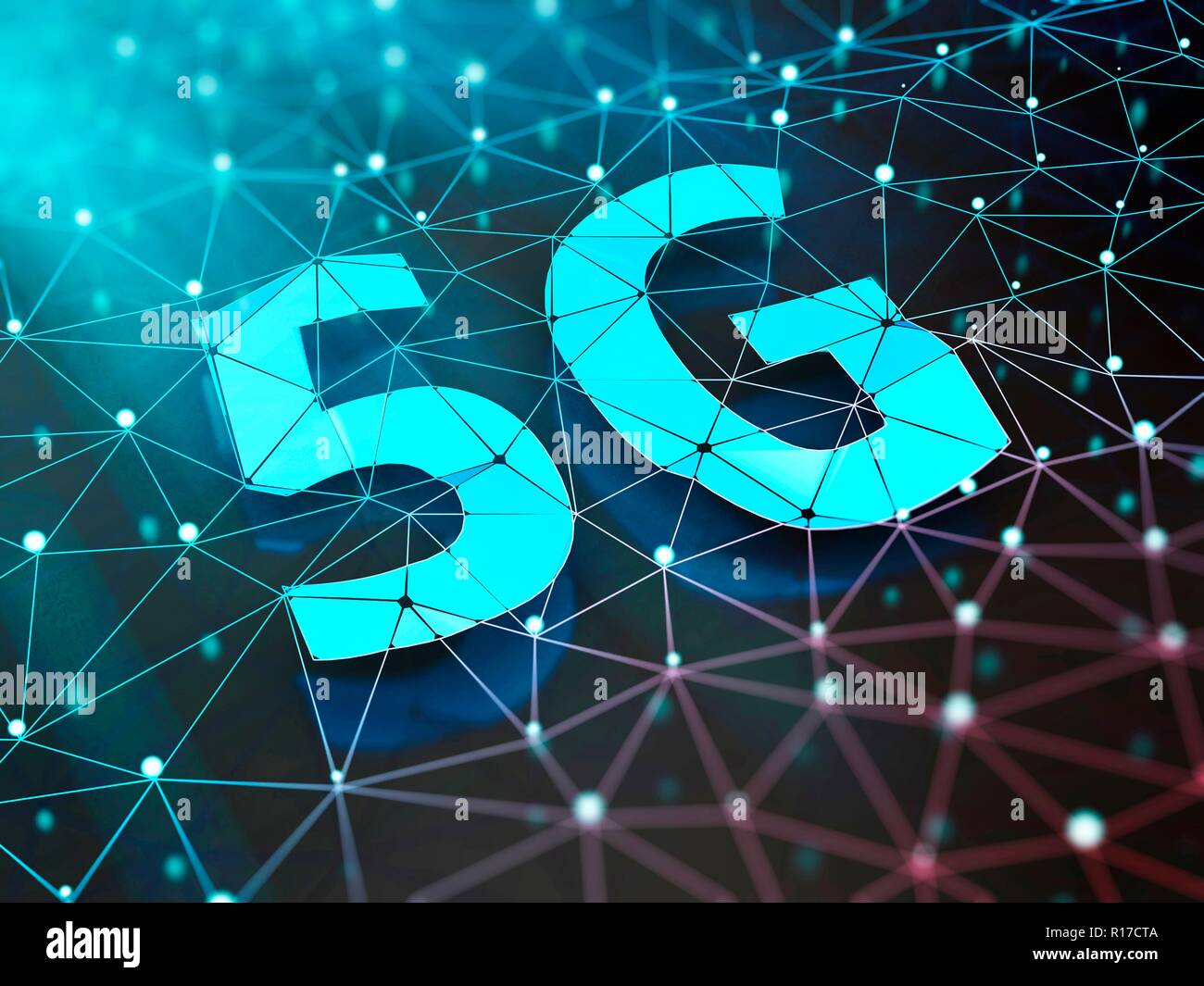 5G symbol on dark digital background. 3D illustration Stock Photo - Alamy