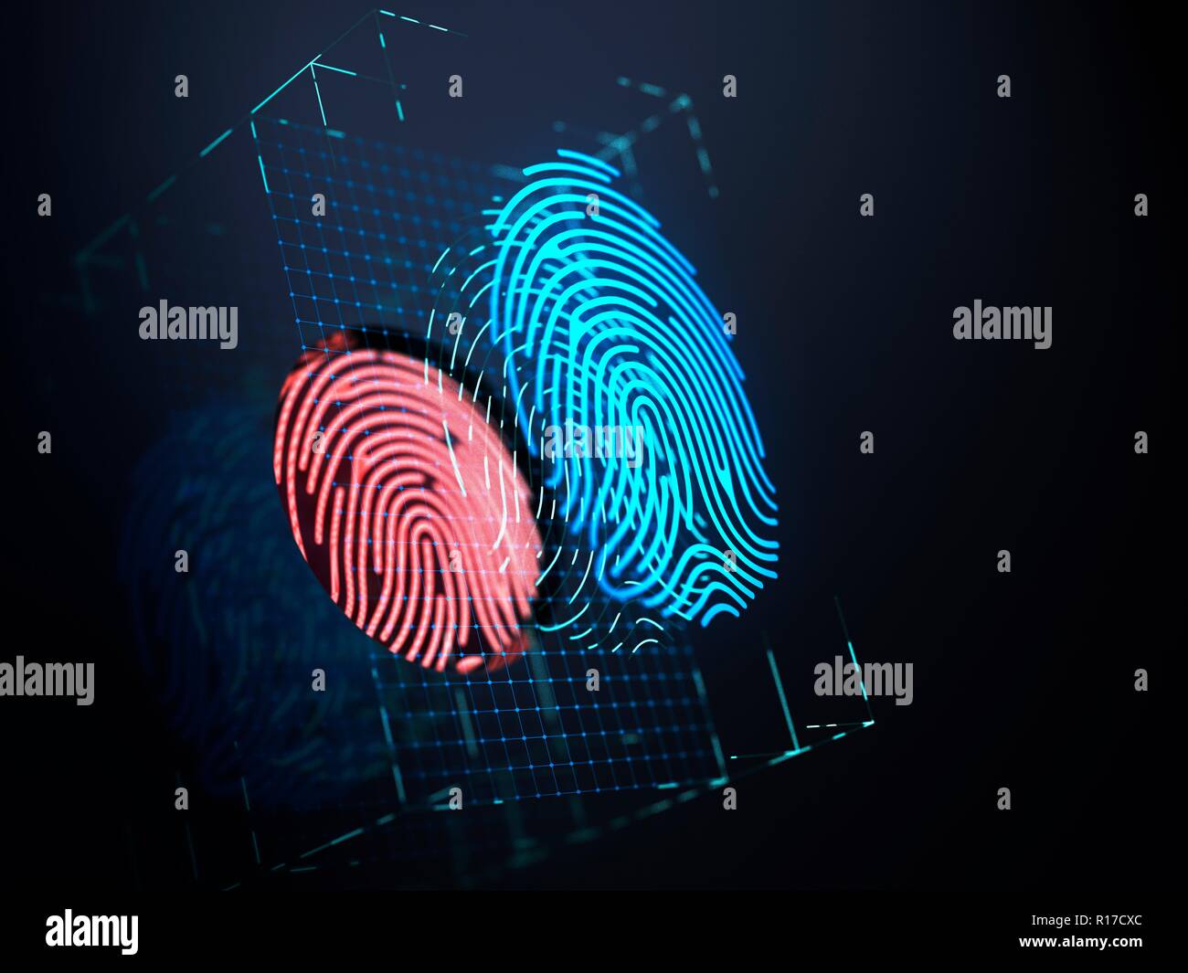 Fingerprint identification concept technological background hi-res ...