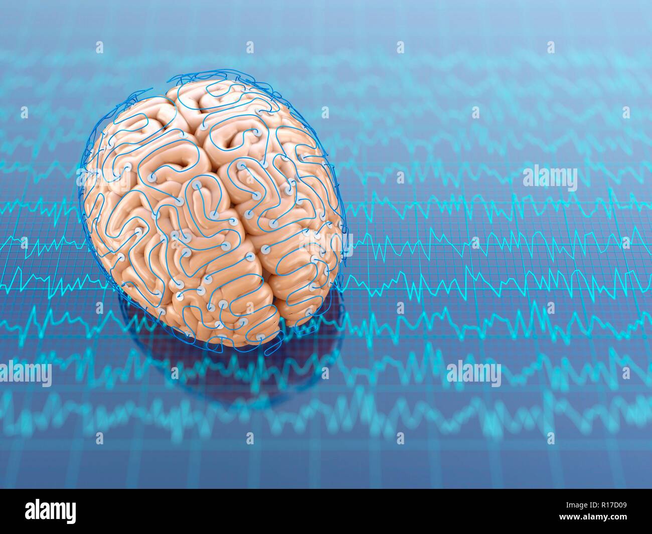 Human brain research. 3D illustration Stock Photo - Alamy
