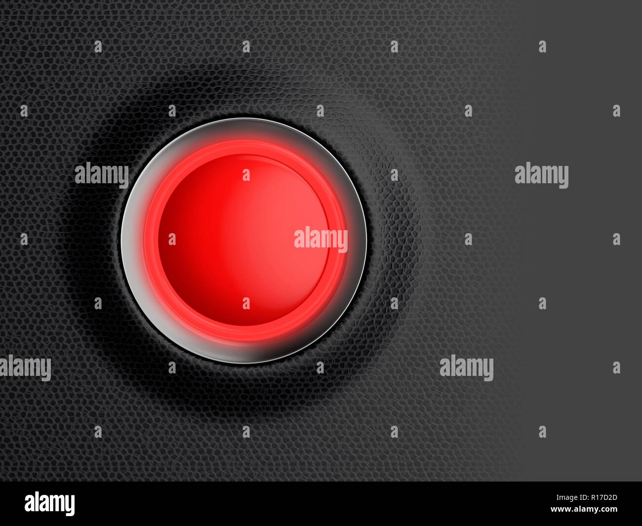 Empty red start button, ready for your text message, symbol or icon ...