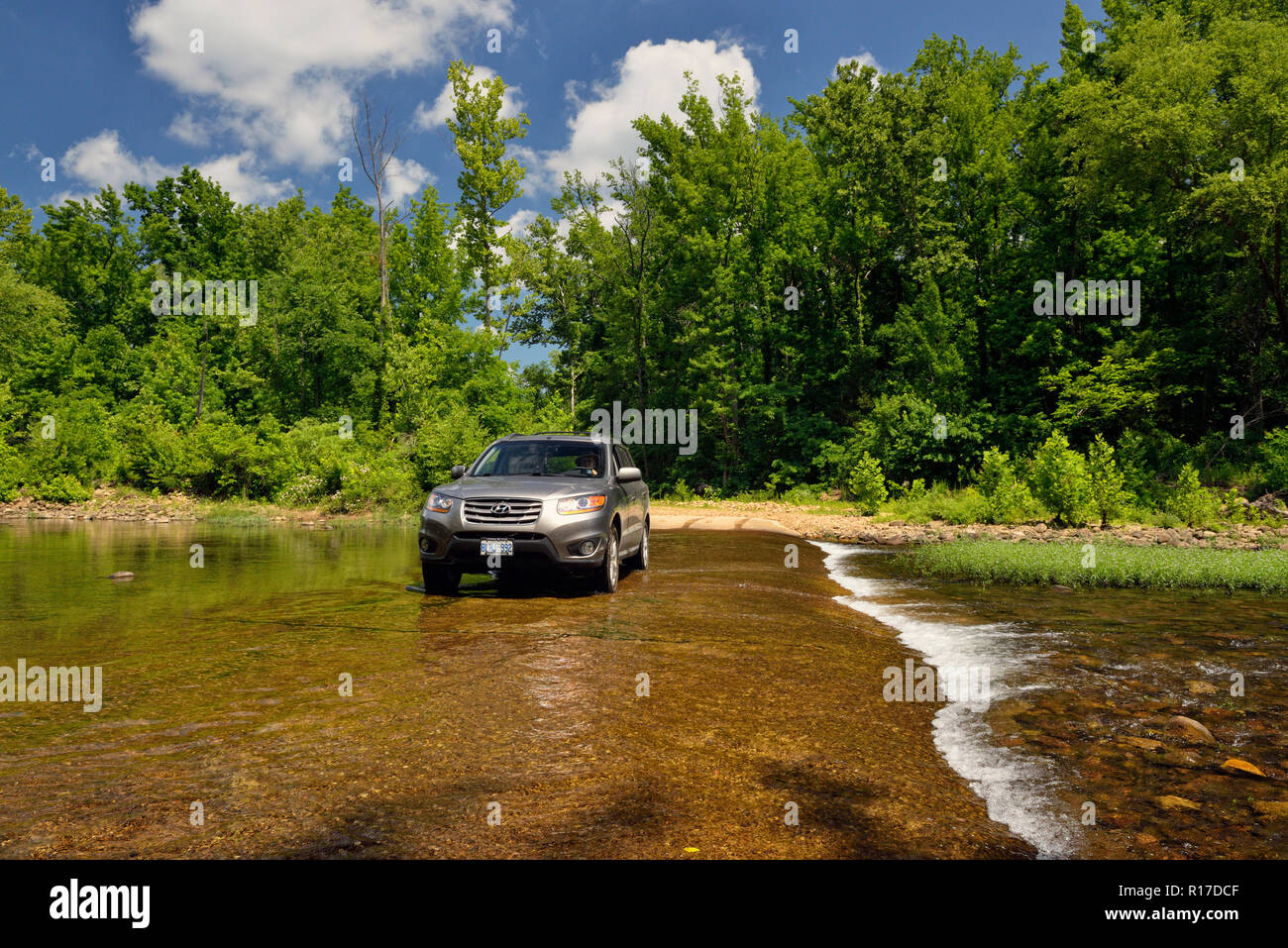 Fording the Buffalo National River, Buffalo National River- Erbie Unit ...