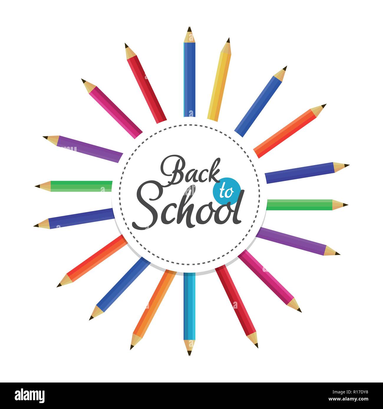 education pencils colors elementary background Stock Vector Image & Art ...