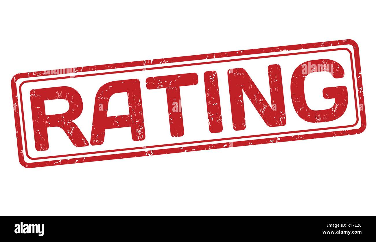 Rating sign or stamp on white background, vector illustration Stock ...