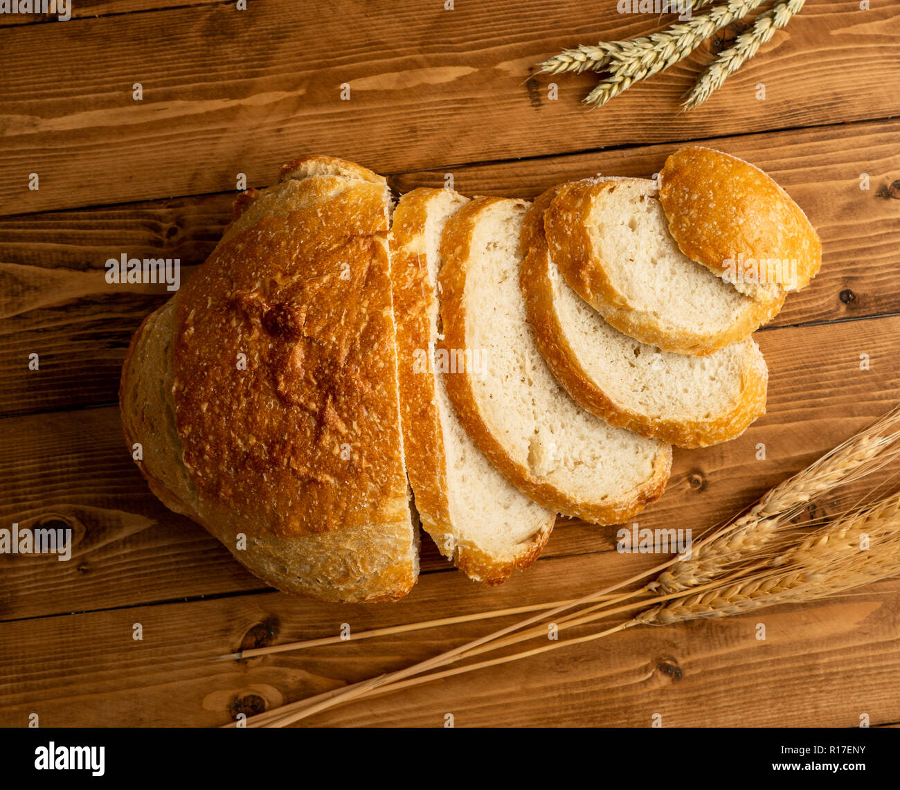 Overhead shot bread on hi-res stock photography and images - Alamy