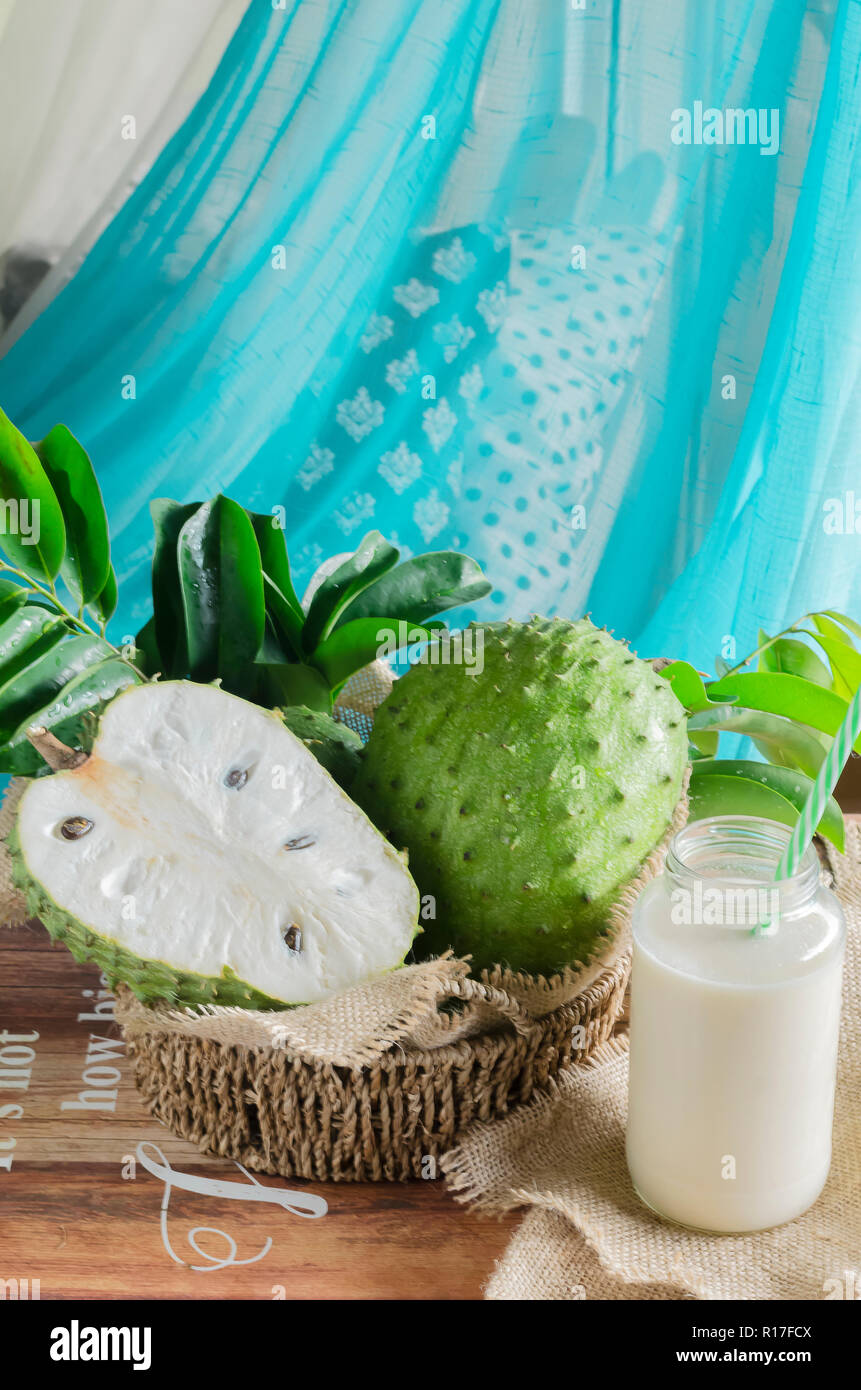 Soursop also graviola, guyabano is the fruit of Annona muricata, a ...