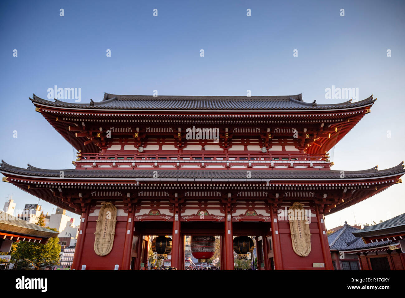 Asakusa Temple in Tokyo, Japan during dusk on a fall day Stock Photo ...