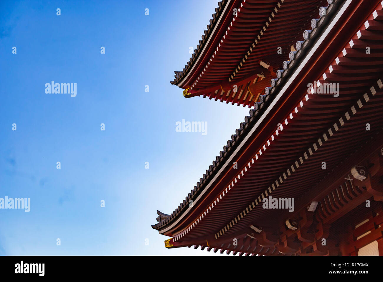 Asakusa Temple in Tokyo, Japan during dusk on a fall day Stock Photo ...