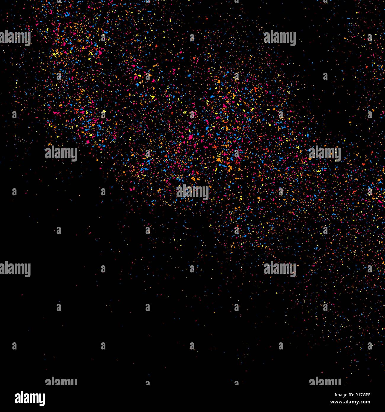 Colorful explosion of confetti isolated on black background. Vector illustration,eps 10 Stock ...