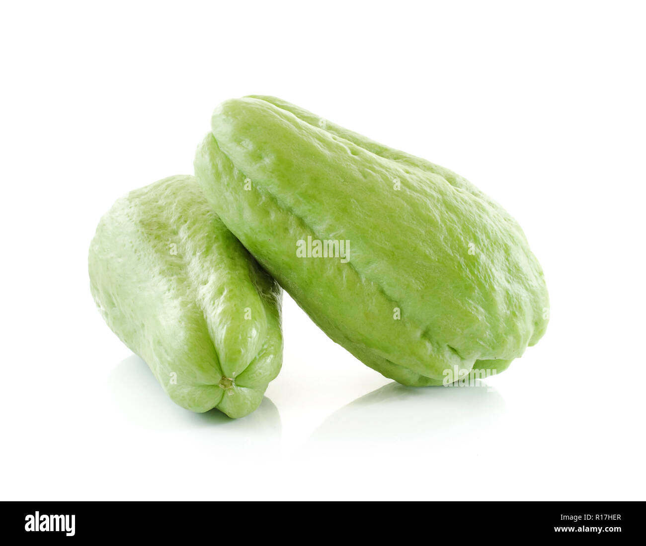 Chayote fruit isolated on Cut Out Stock Images & Pictures - Alamy