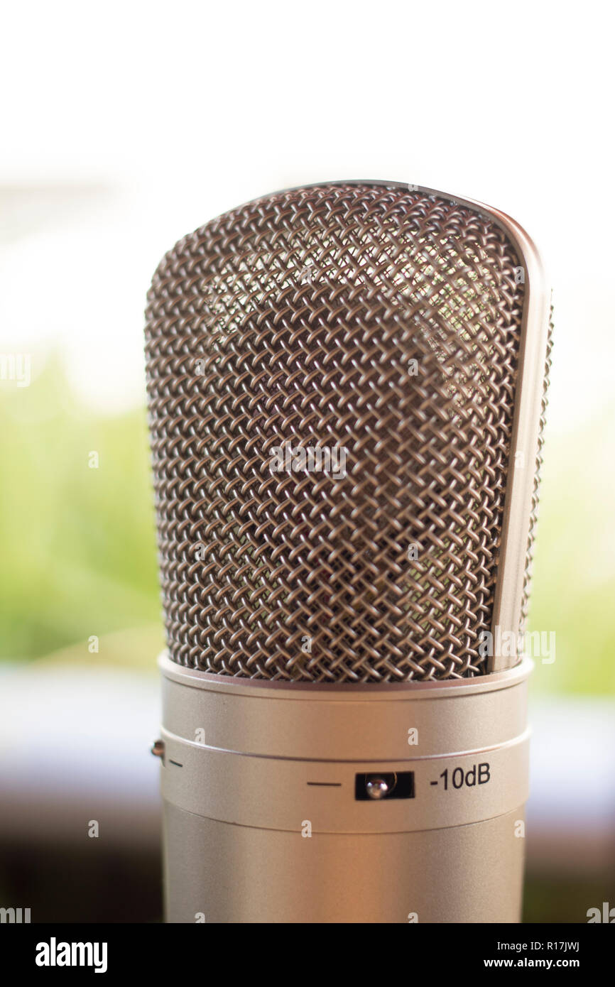 Sound recording studio large diaphragm voice microphone for voiceover ...