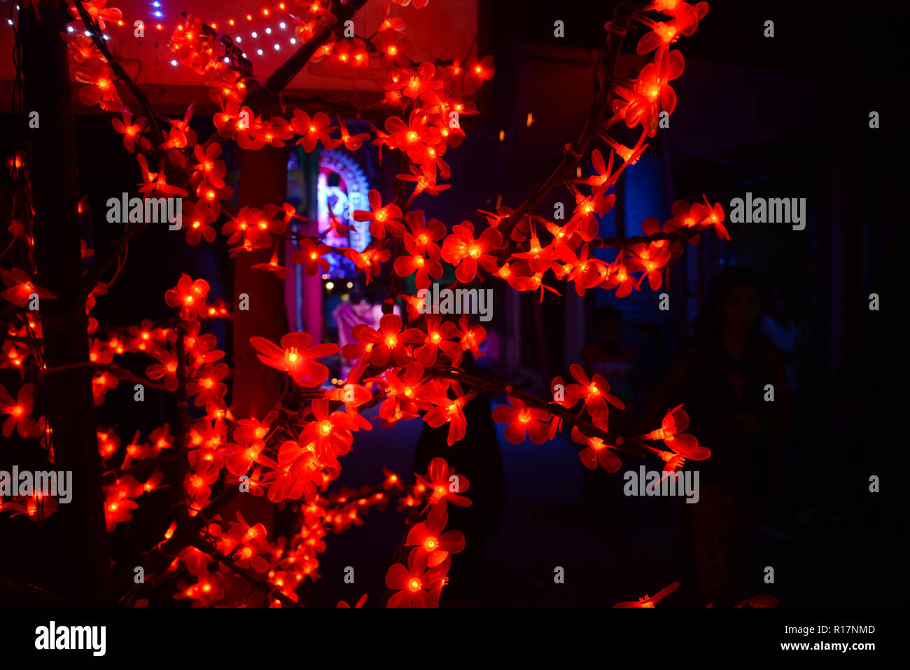Hindu devotees light up oil lamp and candle to celebrate Diwali, the ...