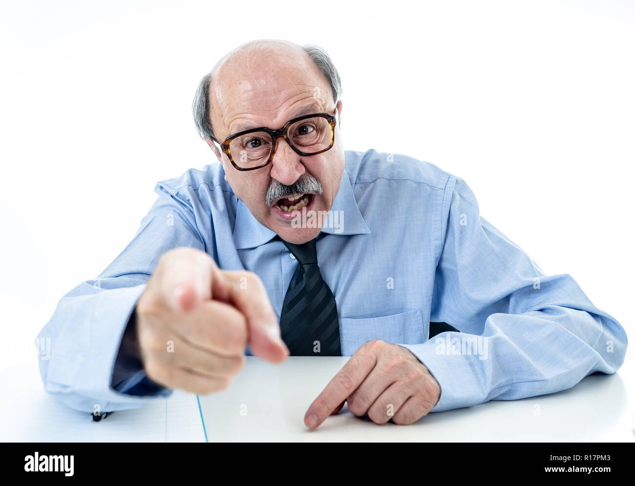 Angry abusive businessman on white hi-res stock photography and images ...