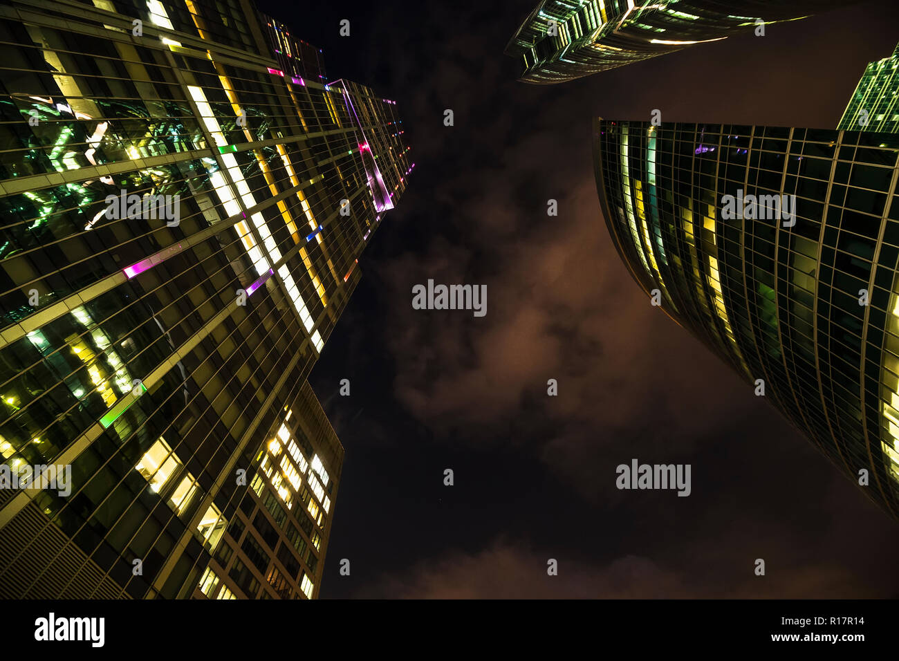 view of skyscrapers from the bottom up Stock Photo - Alamy