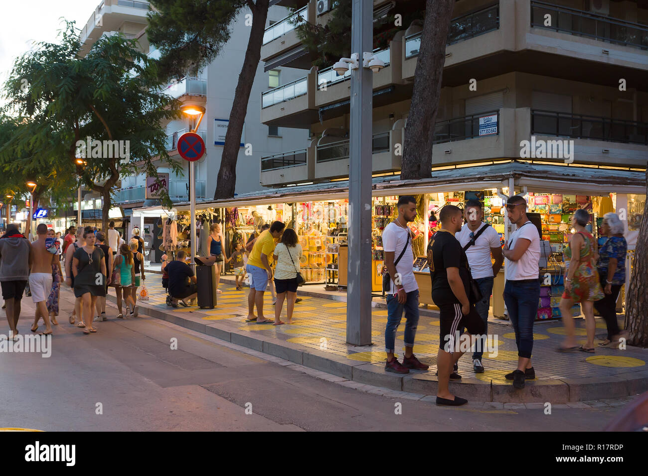 Salou, Spain - August 13, 2017: Salou is one of the largest tourist ...