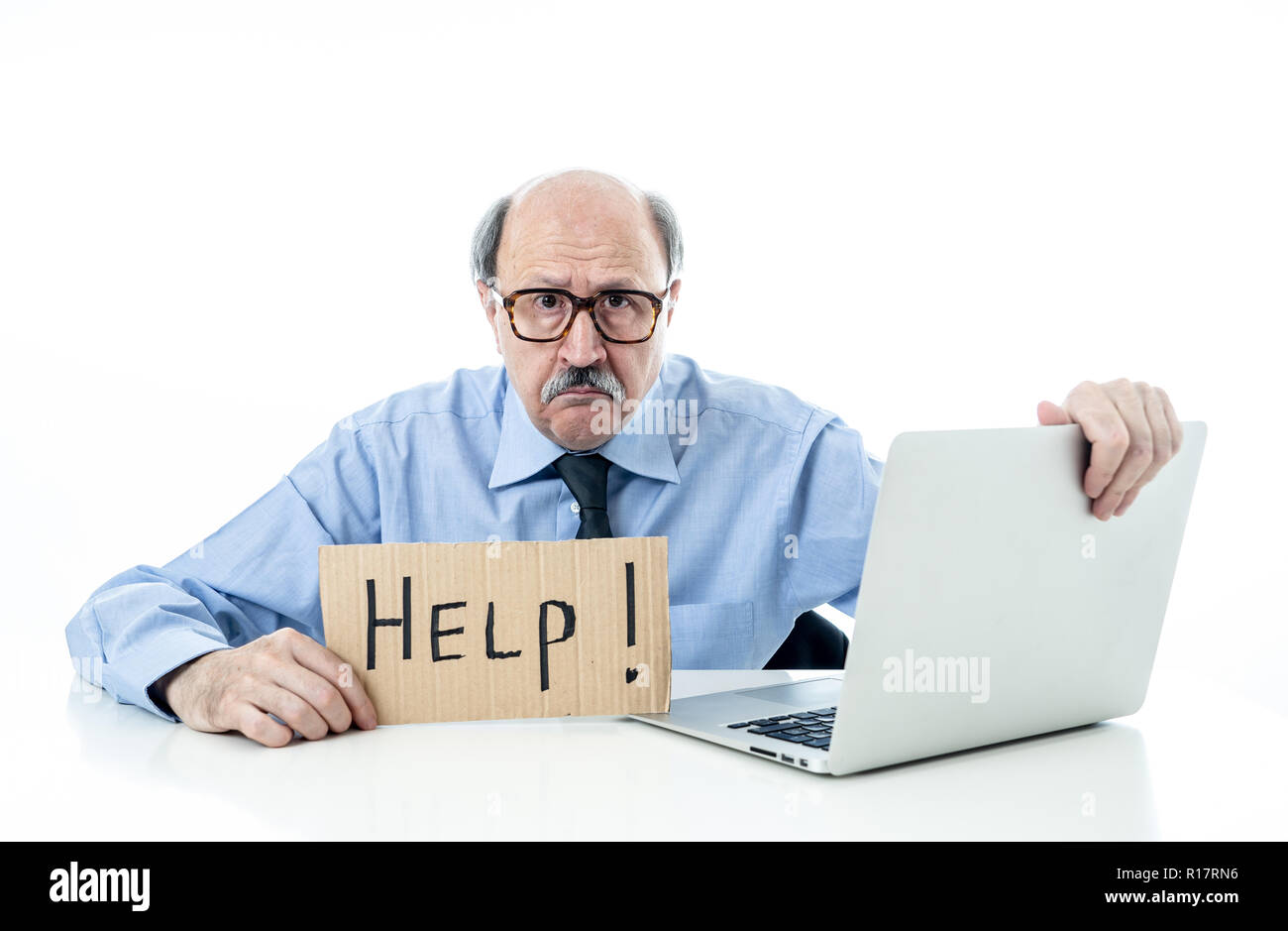 Unhappy mature man in Cut Out Stock Images & Pictures - Alamy