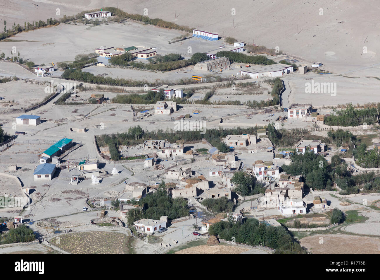 Stongdey village seen from area of Stongdey Monastery (also known as ...