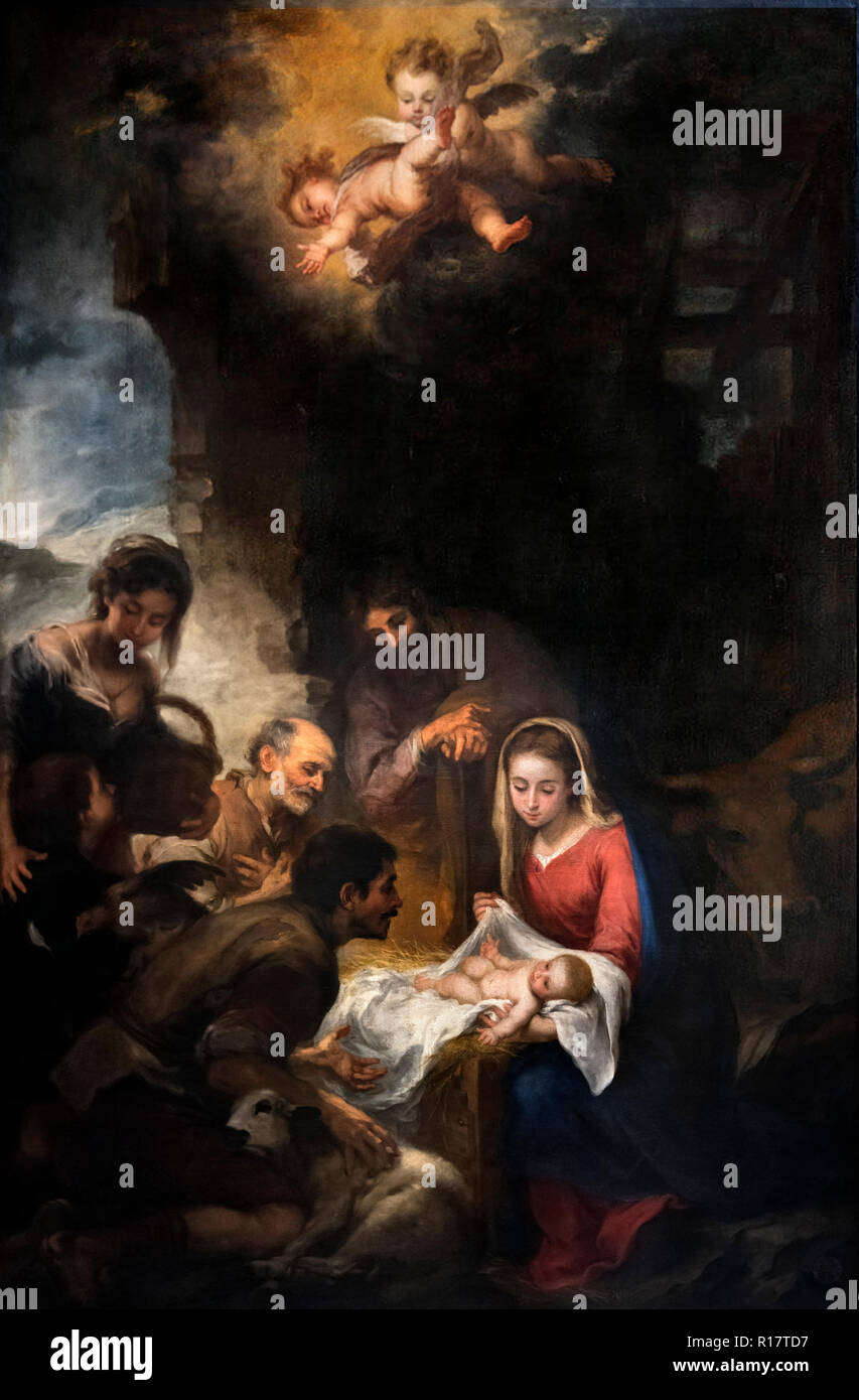 The Adoration of the Shepherds (Adoracion de los Pastores) by Bartolomé ...