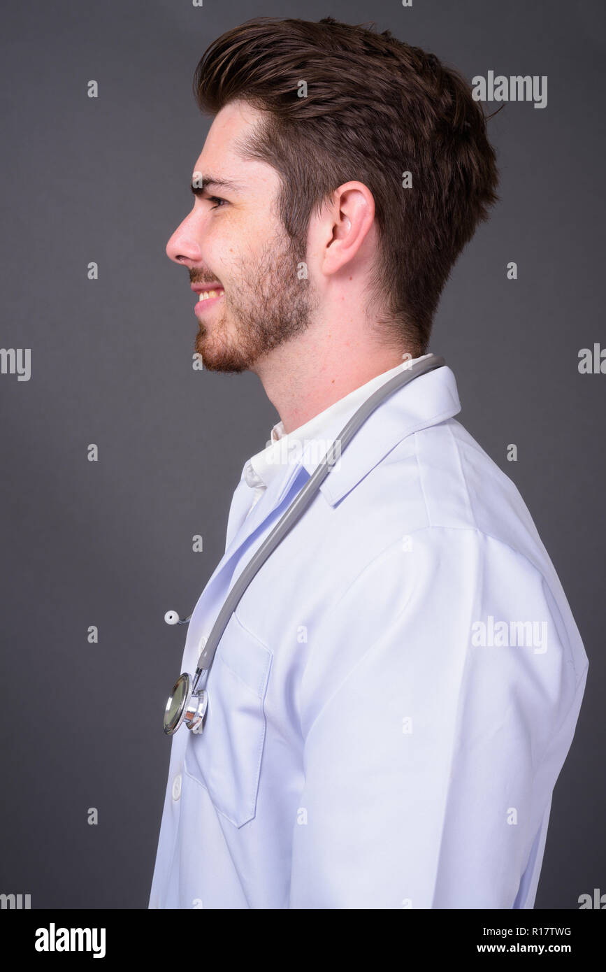Side view male bearded doctor hi-res stock photography and images - Alamy