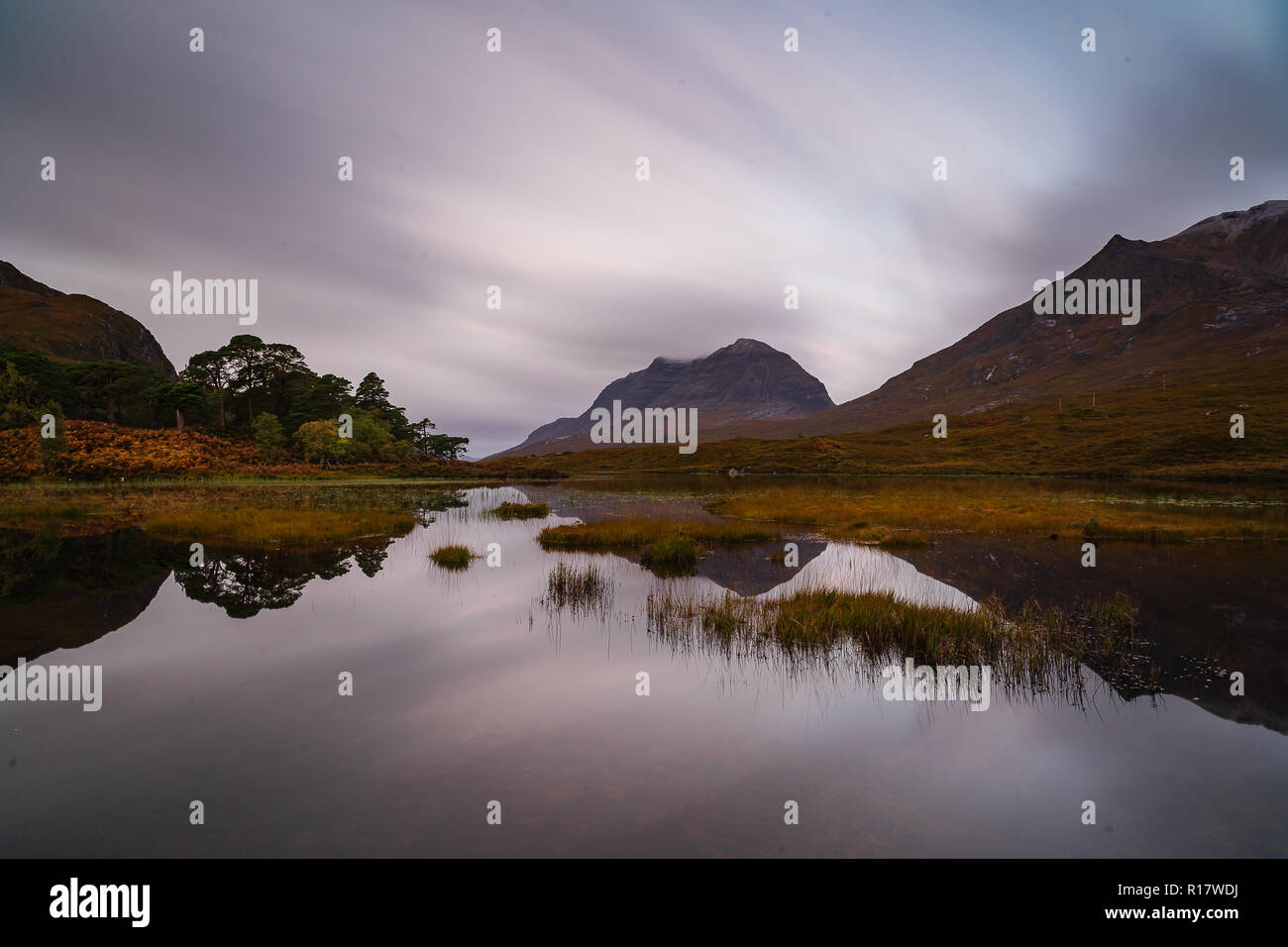 Mountain landscapes north of upper loch torridon hi-res stock ...