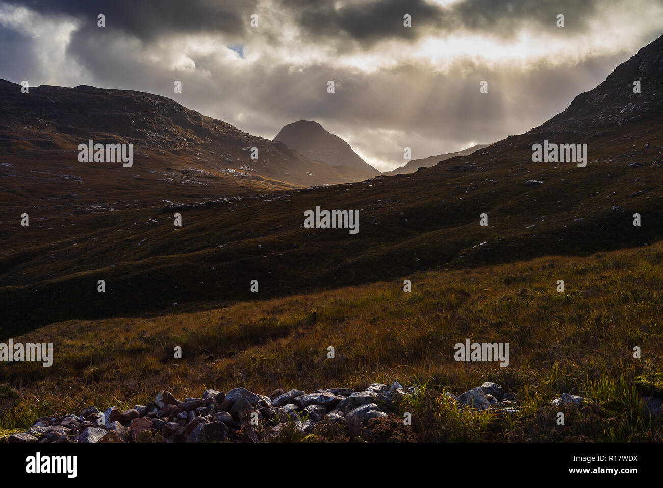 Mountain landscapes north of upper loch torridon hi-res stock ...