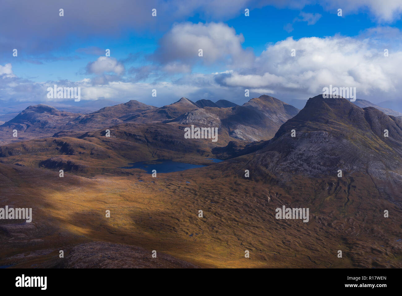 Mountain landscapes north of upper loch torridon hi-res stock ...