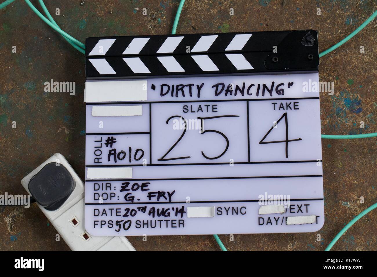 clapperboard on a film set Stock Photo - Alamy