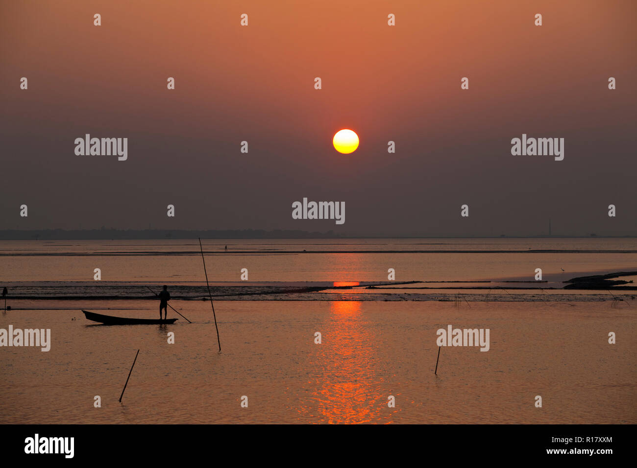 Boats on the Titas River at Nasirnagar. Brahmanbaria, Bangladesh Stock ...
