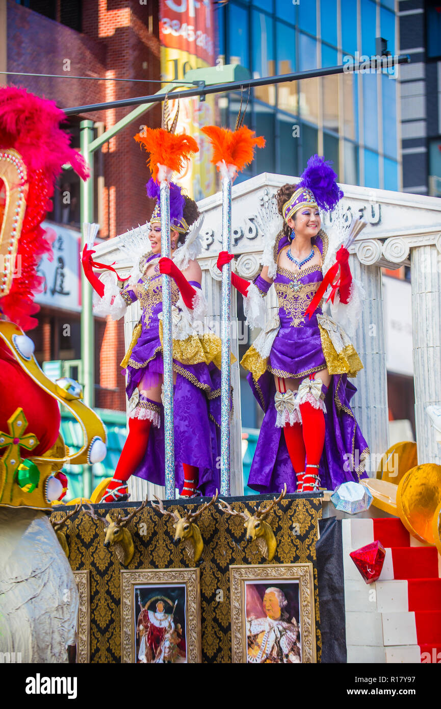 Participants in the Asakusa samba carnival in Tokyo Japan Stock Photo ...