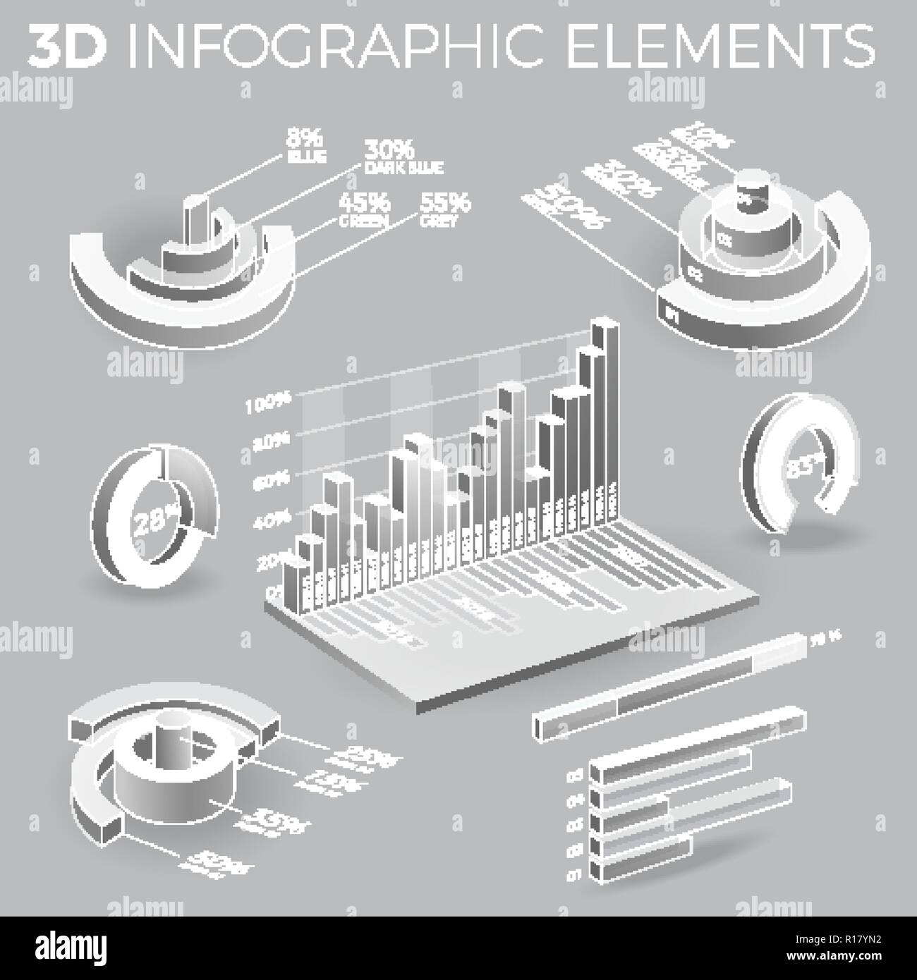 Gray graph Stock Vector Images - Alamy