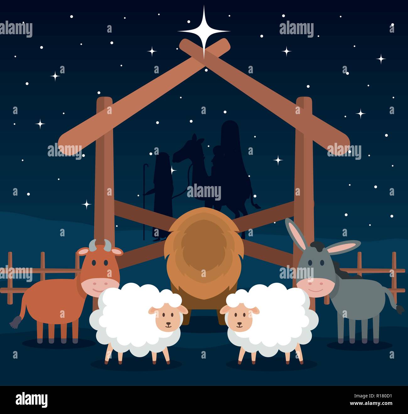 wooden stable manger icon vector illustration design Stock Vector Image ...