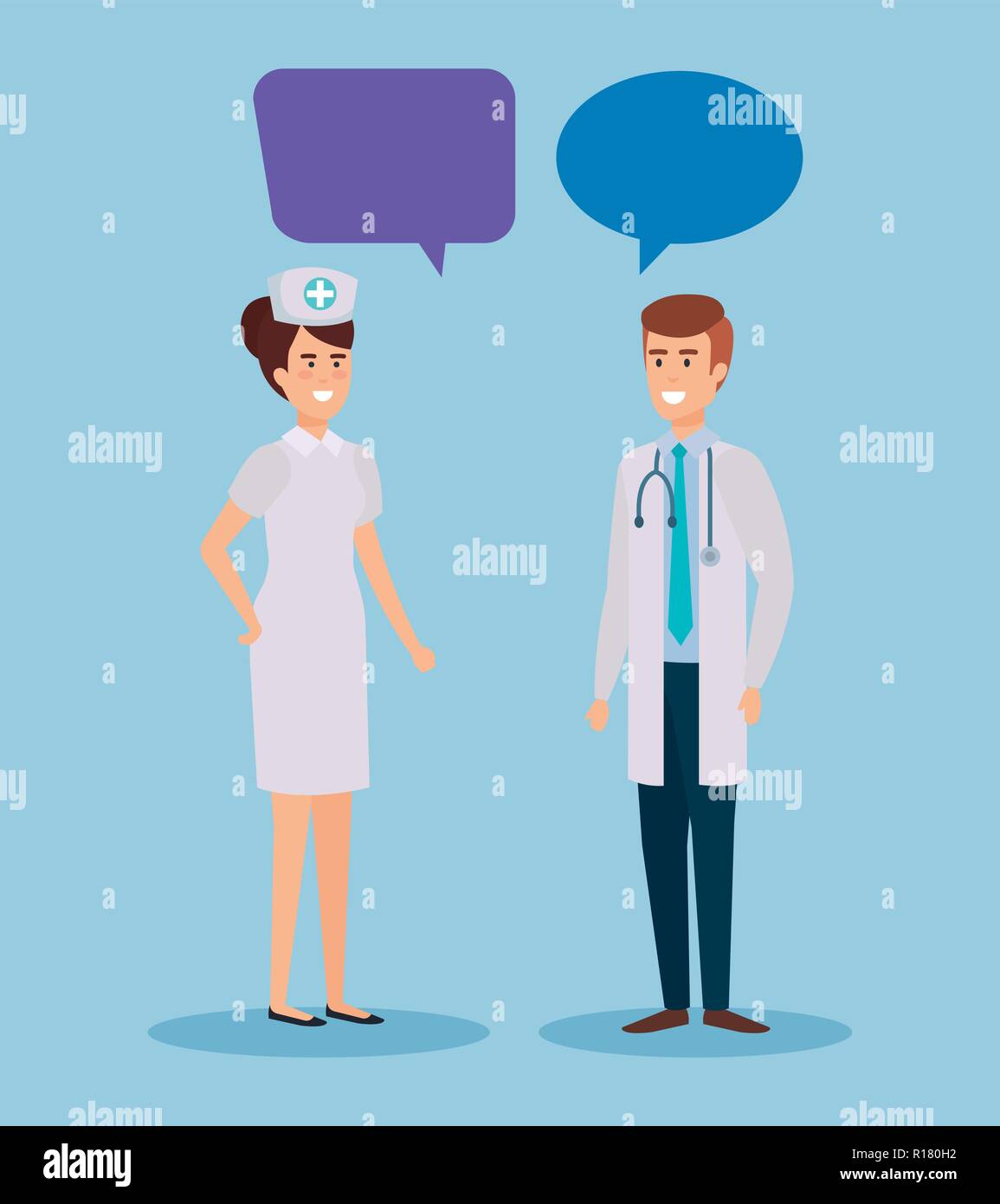 Nurse woman clinic talk Stock Vector Images - Alamy