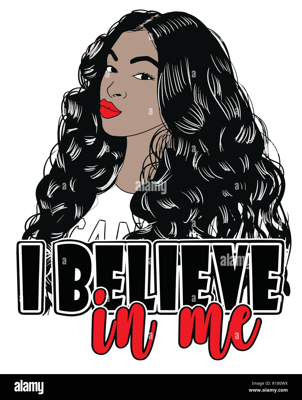 Afro american woman open Cut Out Stock Images & Pictures - Alamy