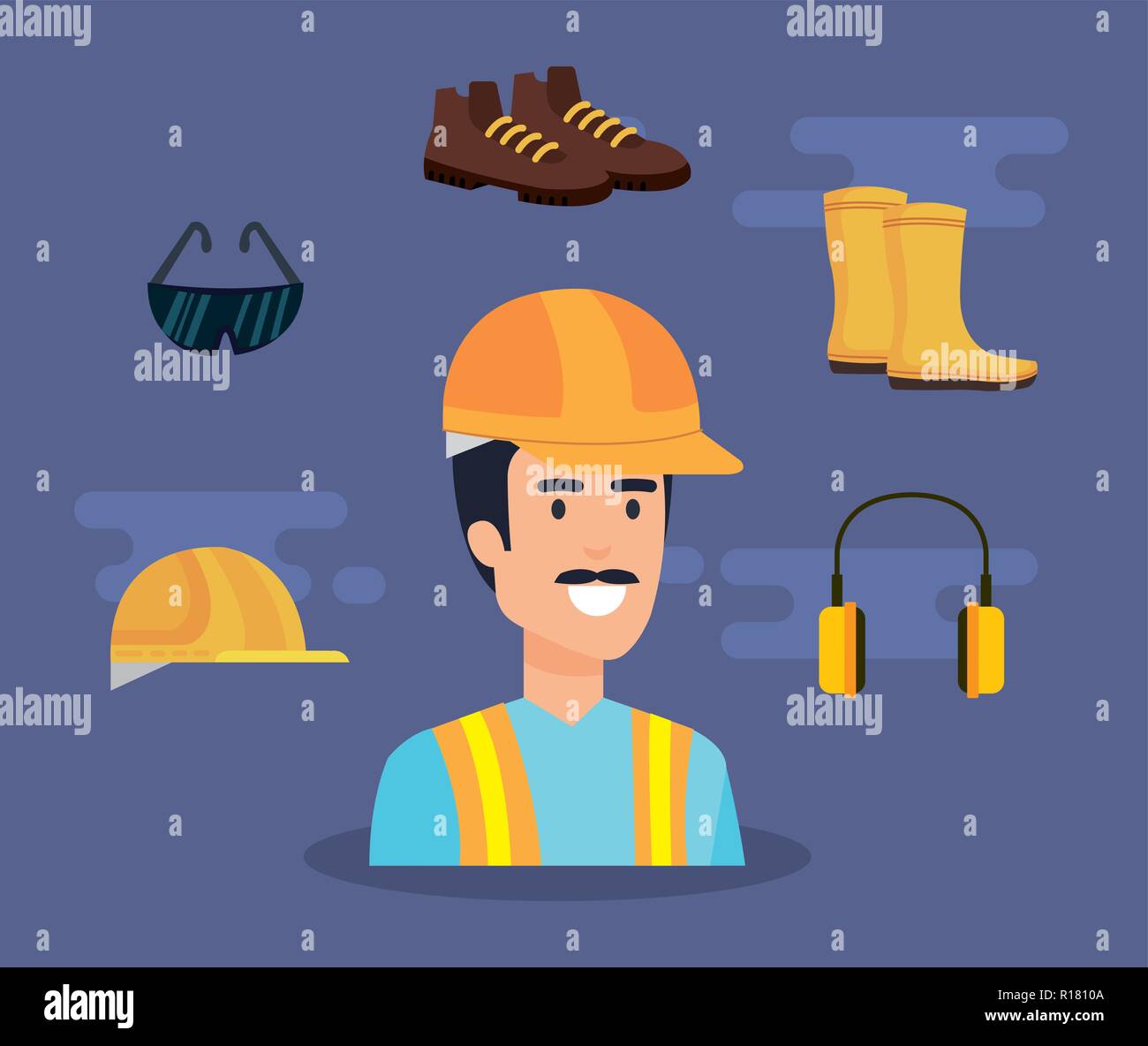 builder constructor with equipment vector illustration design Stock ...