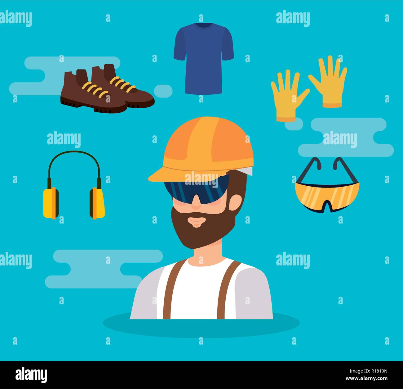 builder constructor with equipment vector illustration design Stock ...