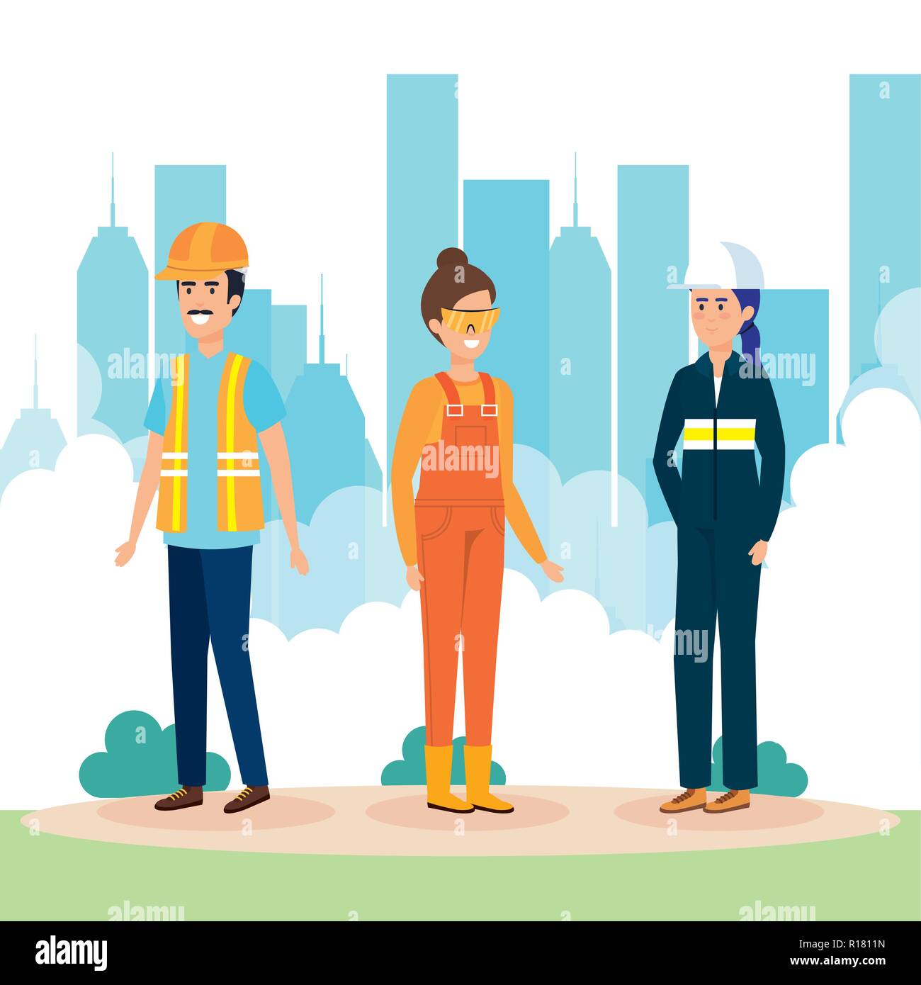 Reflective buildings buildings Stock Vector Images - Alamy