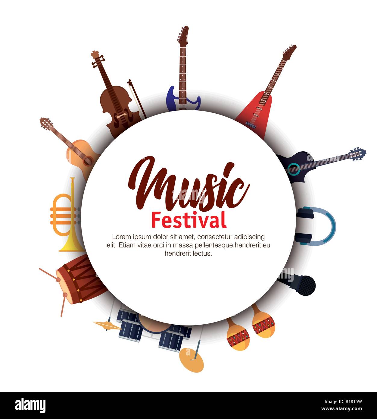 Headphone flyer design hi-res stock photography and images - Alamy